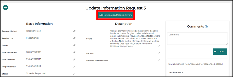Information Requests